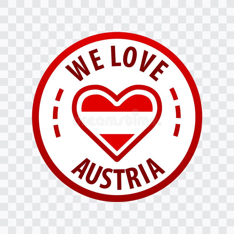 I Love Austria. Austria Flag Heart Vector Illustration Isolated on ...