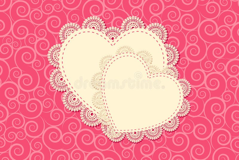 Interlocking Heart Frames Vector Clipart Stock Illustration - Illustration of greeting ...