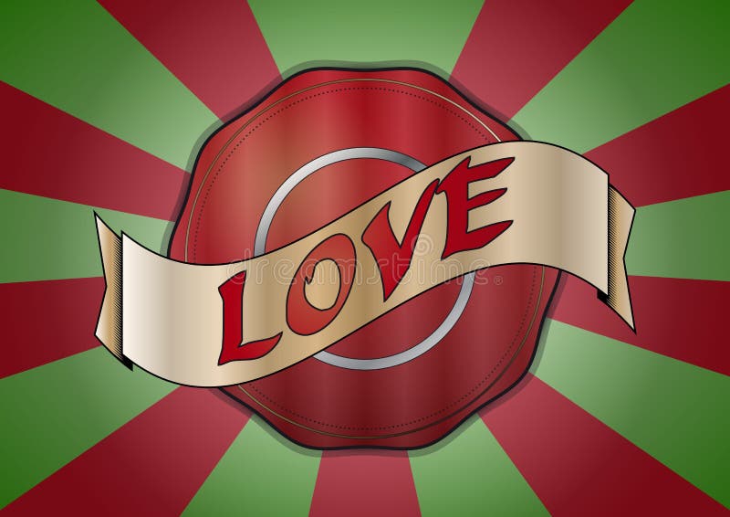Love badge stock vector. Illustration of background, romance - 22379434
