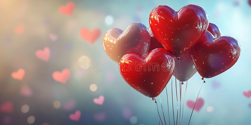 Love Balloons Romantic Image Stock Illustration - Illustration of ...