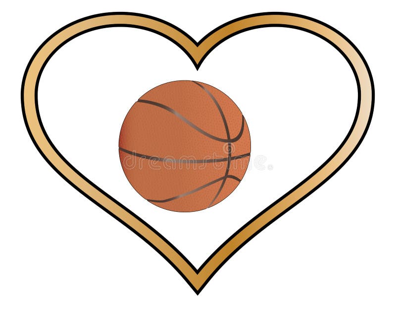 Love Basketball stock vector. Illustration of isolated - 104584083