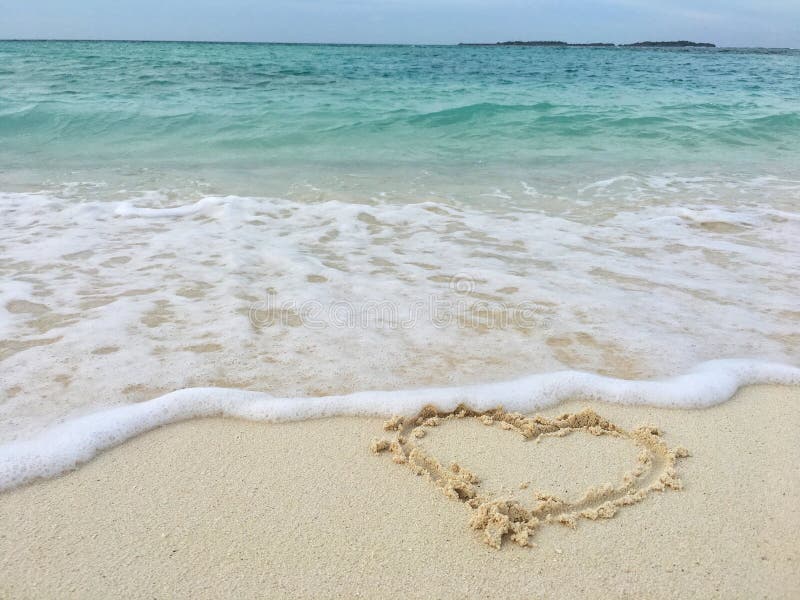 Love on beach stock photo. Image of love, island, maafushi - 79346940