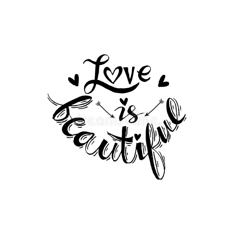 Love is beautiful stock vector. Illustration of concept - 90532774
