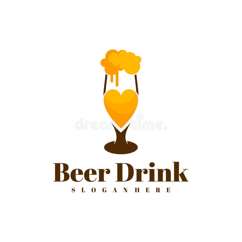 Love Beer Logo Design Vector, Creative Beer Drink Logo Design Template ...
