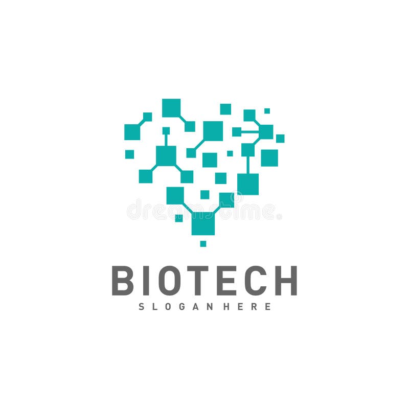 Love Bio Tech Logo Template, Molecule, DNA, Atom, Medical or Science ...