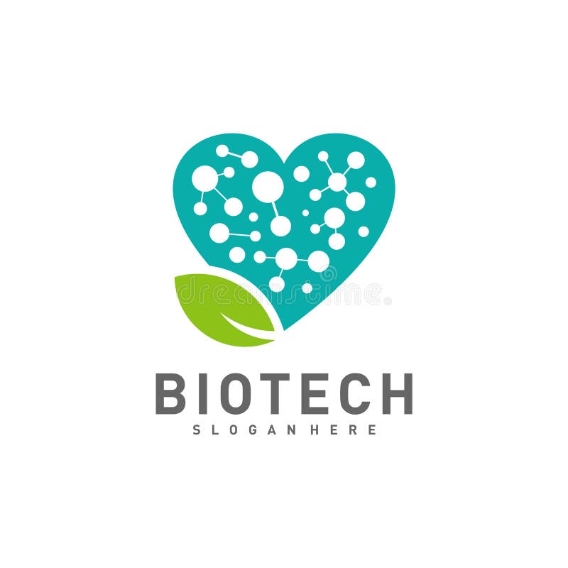 Love Bio Tech Logo Template, Molecule, DNA, Atom, Medical or Science ...