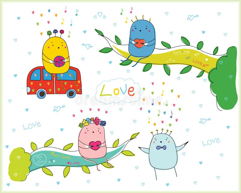 Love bird stock vector. Illustration of color, happy - 30822082