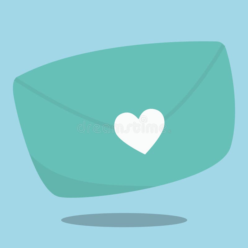 Love Birds Blue Envelope 06 Stock Vector - Illustration of envelope ...