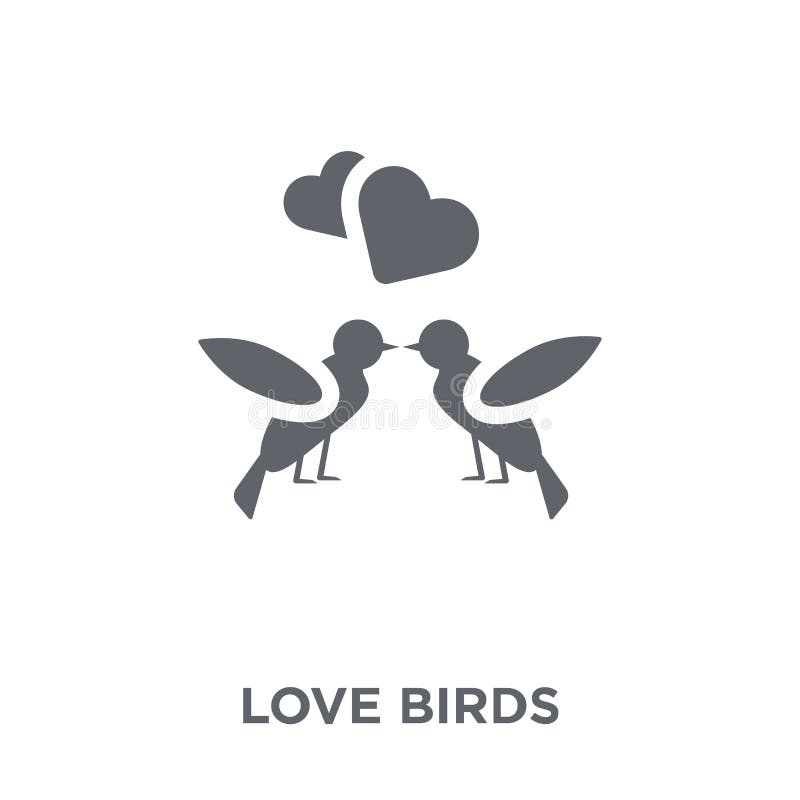 Love Birds Icon from Wedding and Love Collection. Stock Vector ...