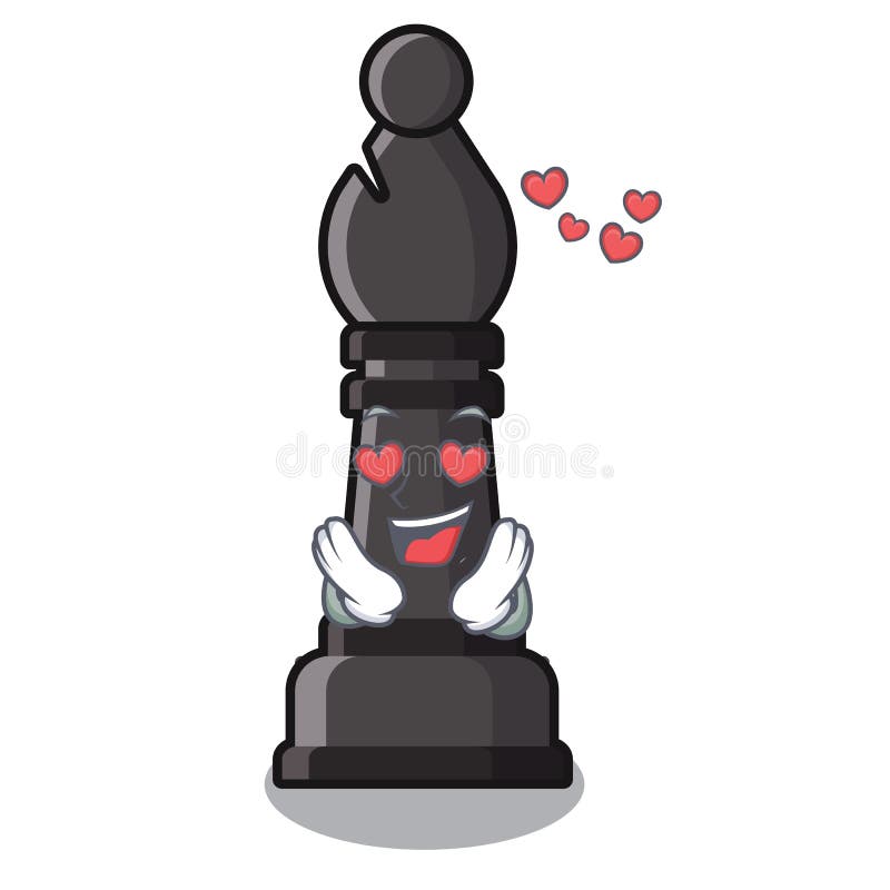 In Love Bishop Chess Toys in Character Shape Stock Vector ...