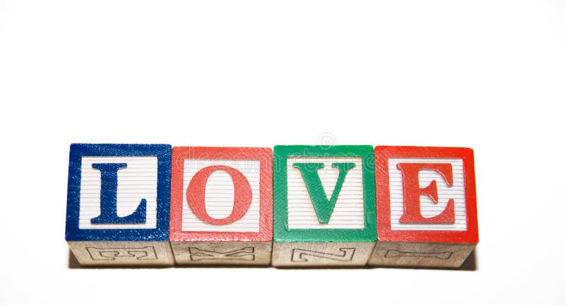 Love Blocks stock photo. Image of blocks, wood, alphabet - 3996386