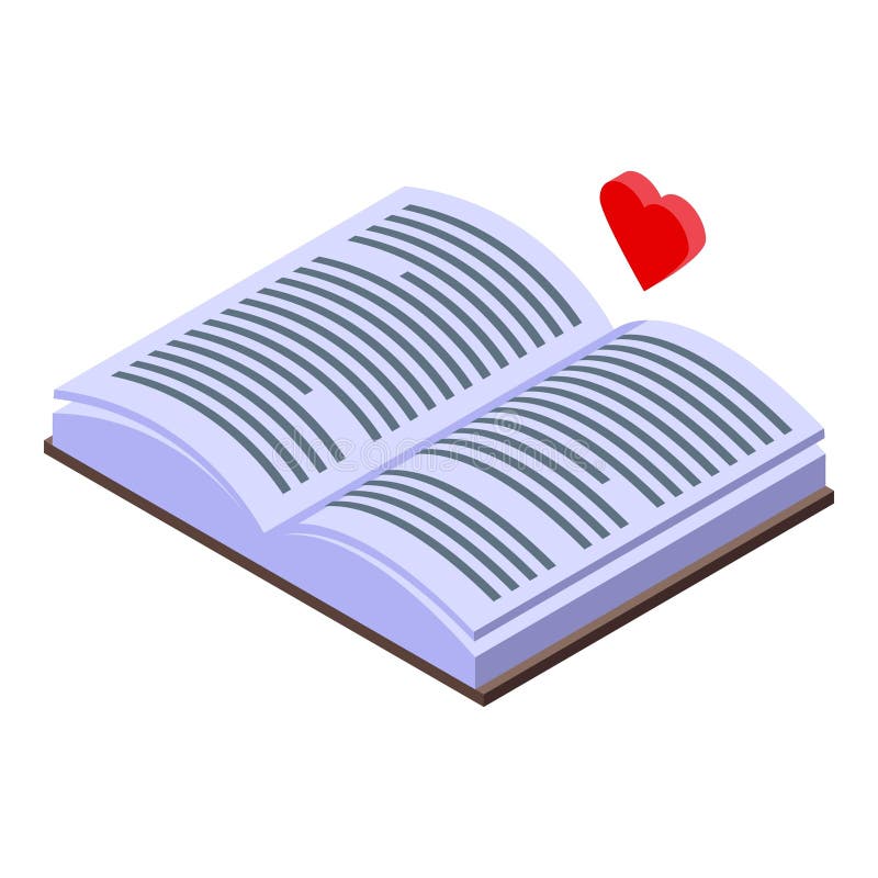 Love Book Icon Isometric Vector. School Study Stock Vector ...