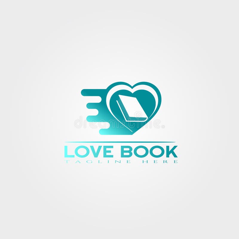 Love Book Icon Template, Creative Vector Logo Design, Studying ...