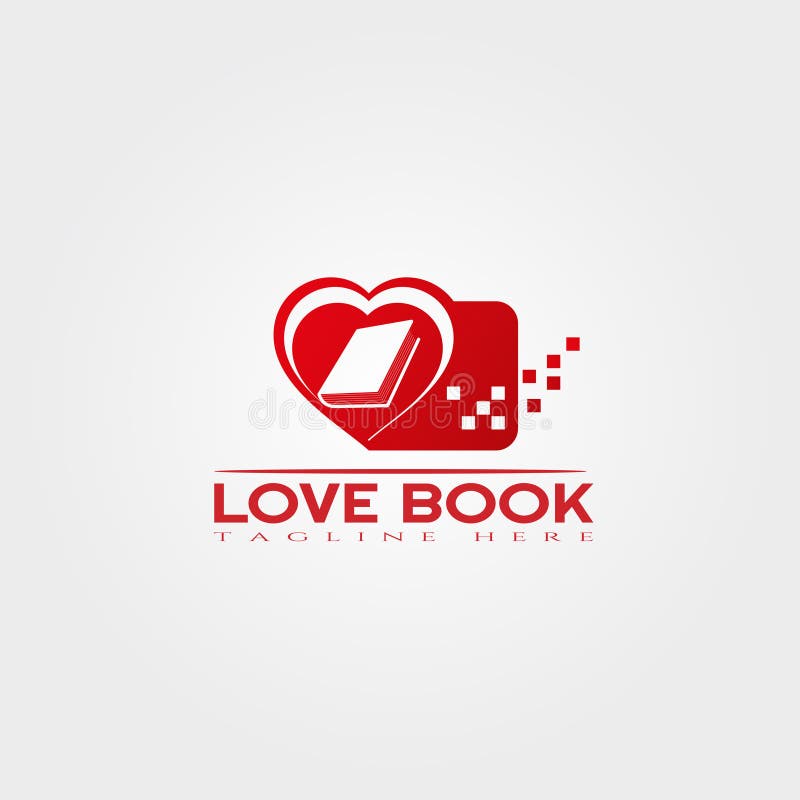 Love Book Icon Template, Creative Vector Logo Design, Studying ...