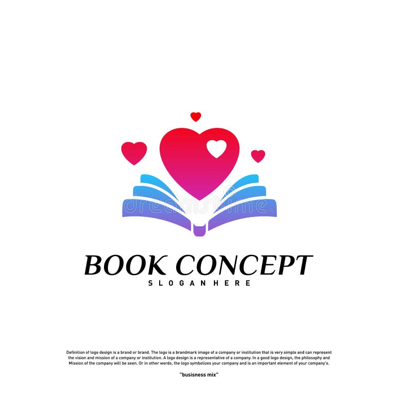 Love Book Logo Concept. Heart Learning Education Logo Design Template ...