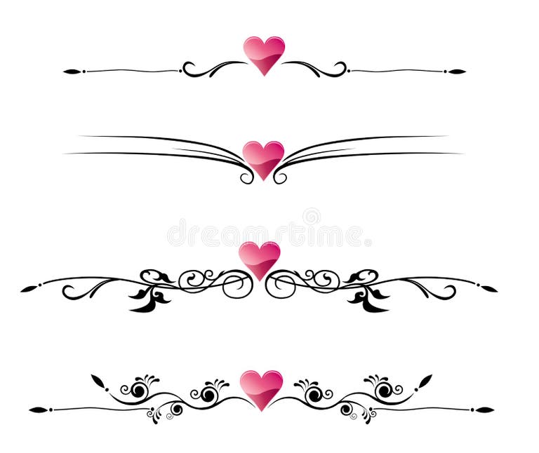 Love border stock vector. Illustration of romantic, february - 12442279