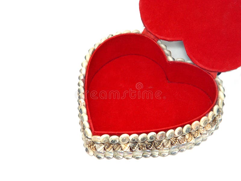 Heart-shaped Open Jewelry Box Stock Photo - Image of concept, jewelry ...