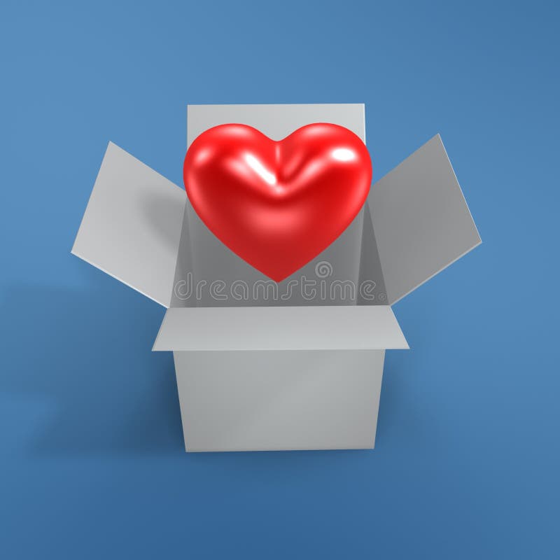 Love and box stock illustration. Illustration of gift, paper - 895085