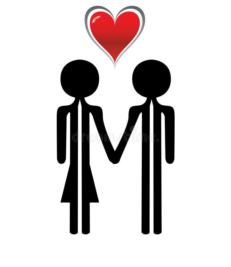 Love boy and girl stock vector. Illustration of reflection - 10369586