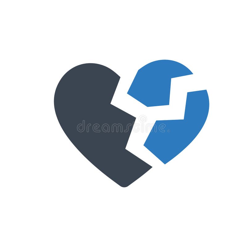 Love breakup icon stock vector. Illustration of breakup - 262612090