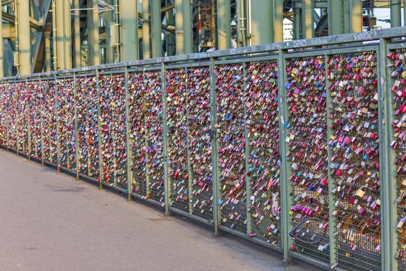 Love Bridge on the Rhine in Cologne, Germany Editorial Stock Image ...