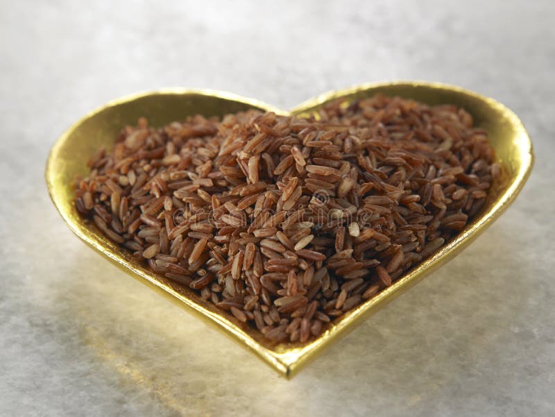 Love brown rice stock image. Image of shape, food, heart - 48461965