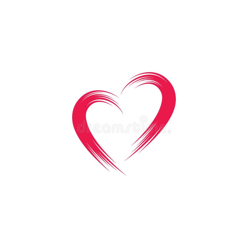 Love brush Vector stock vector. Illustration of sign - 195250292