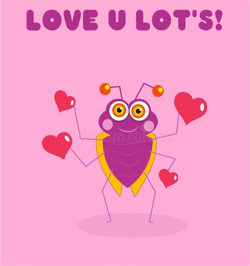Love Bug stock vector. Illustration of card, arthropod, events - 89197