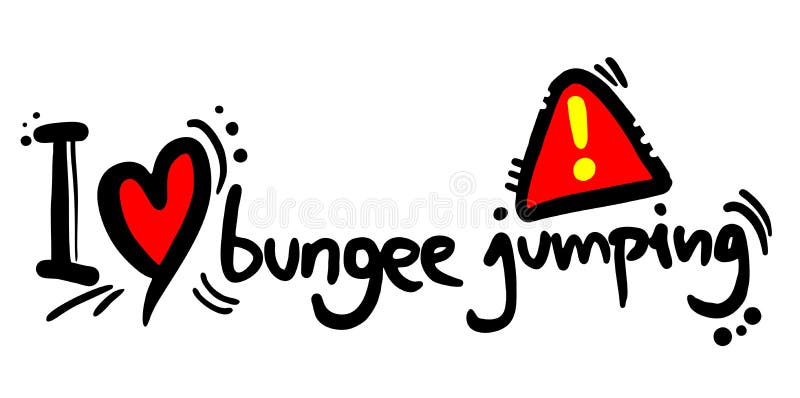 Love bungee jumping stock vector. Illustration of risk - 257468857