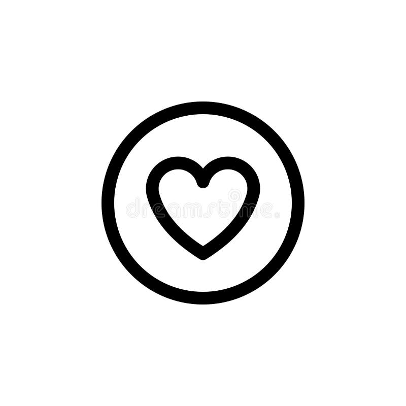 Love Button Icon stock vector. Illustration of favorite - 181737676