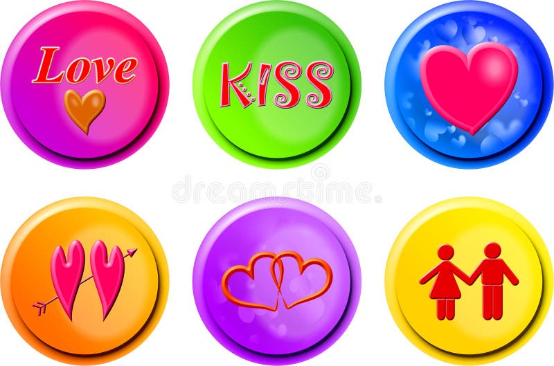 Kiss stock vector. Illustration of valentine, couple, woman - 52876