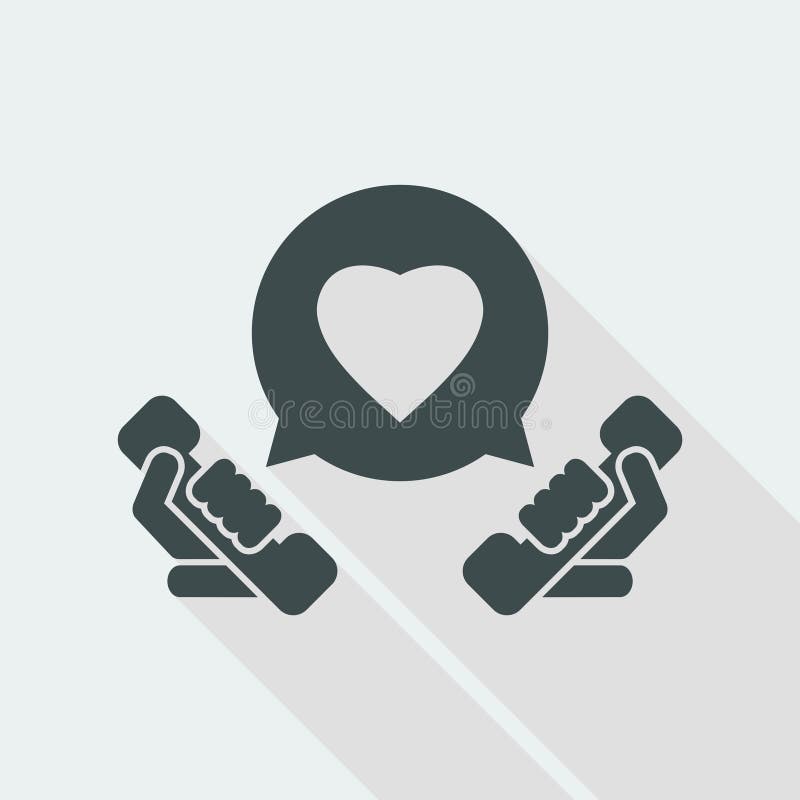 Love call icon stock vector. Illustration of husband - 117819361