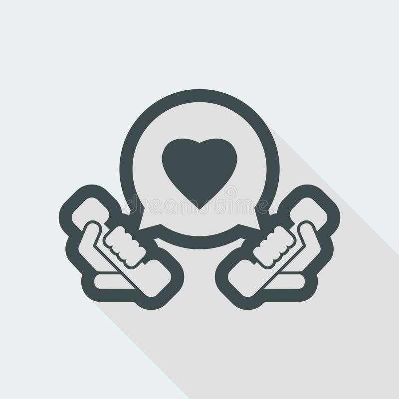 Love call icon stock vector. Illustration of cell, promotion - 117822512