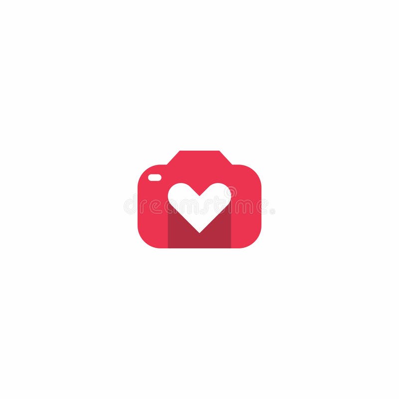 Love Camera Icon Logo Design Vector. Photography Heart Icon Stock ...