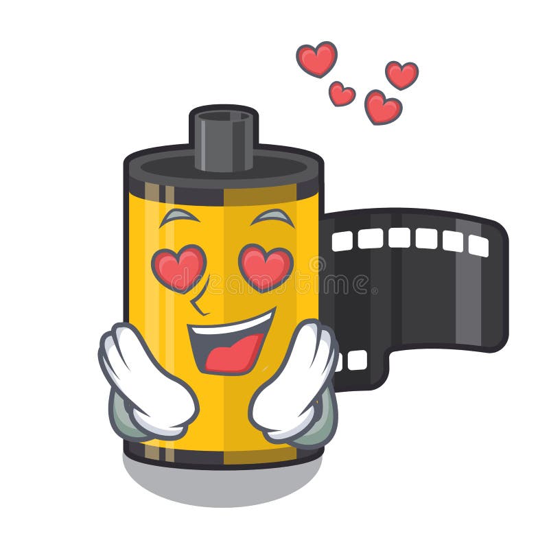 In Love Camera Roll Above Wooden Cartoon Table Stock Vector ...