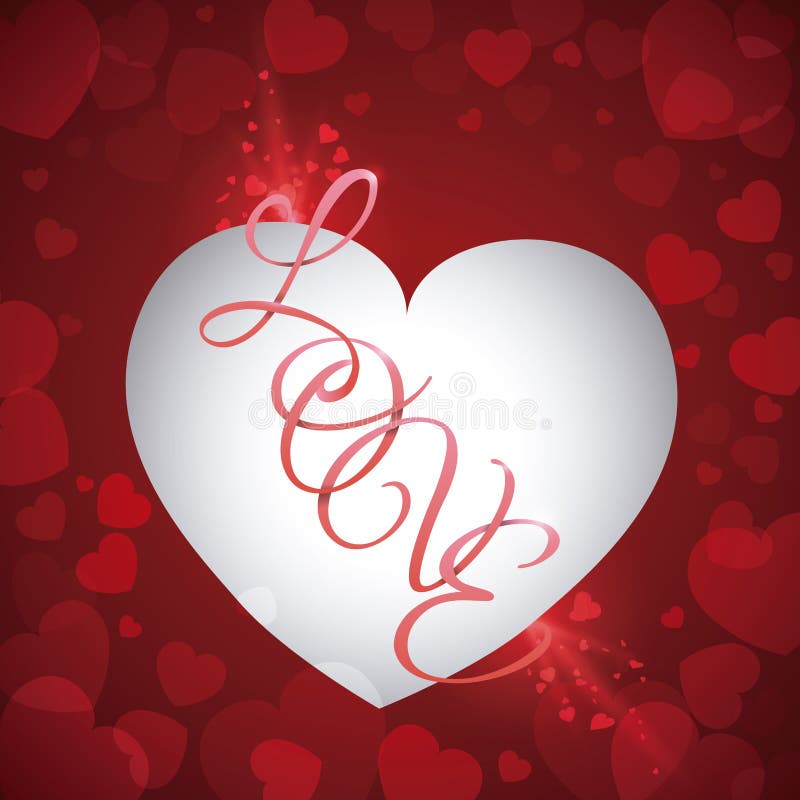 Love card design. stock vector. Illustration of celebration - 58486951