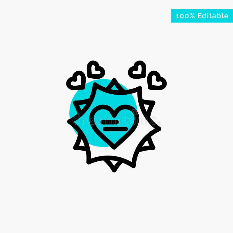 Love, Card, Valentine, Heart Turquoise Highlight Circle Point Vector ...