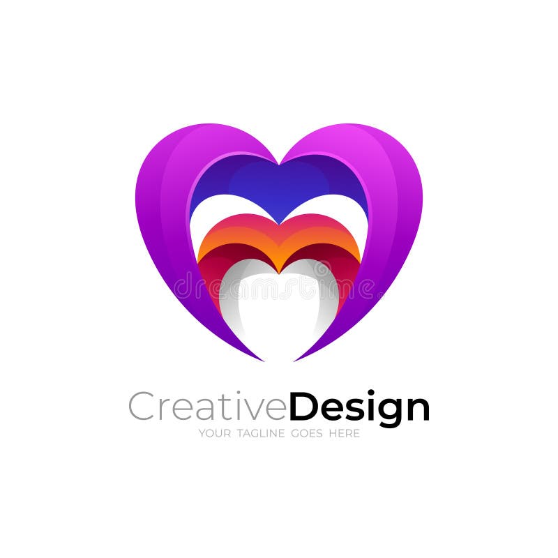 Love Care Design Vector, Social Logo with Heart Icon Stock Vector ...