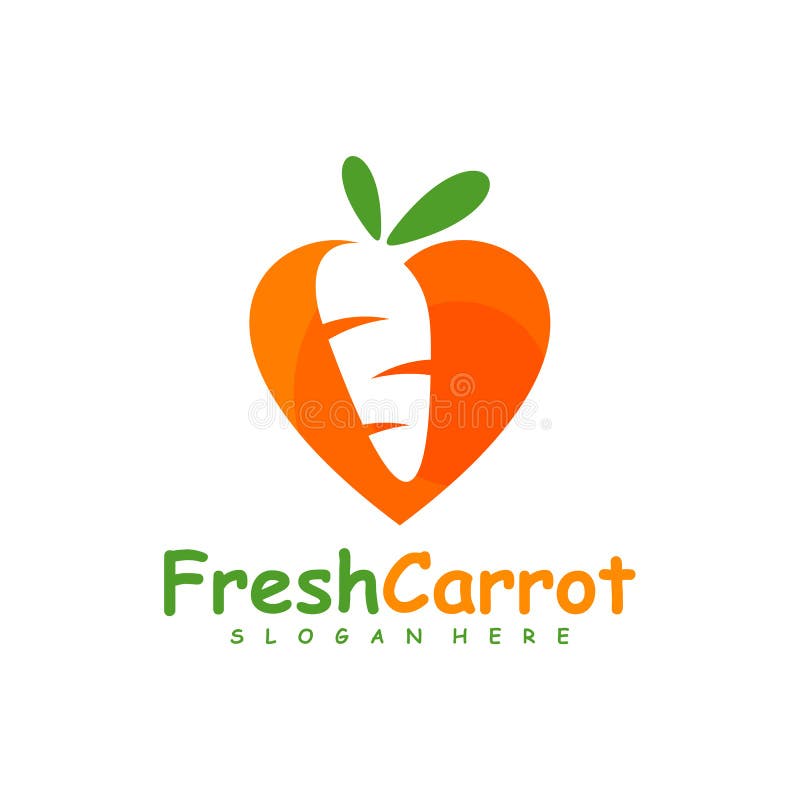 Love Carrot Logo Design Vector, Creative Carrot Logo Design Template ...