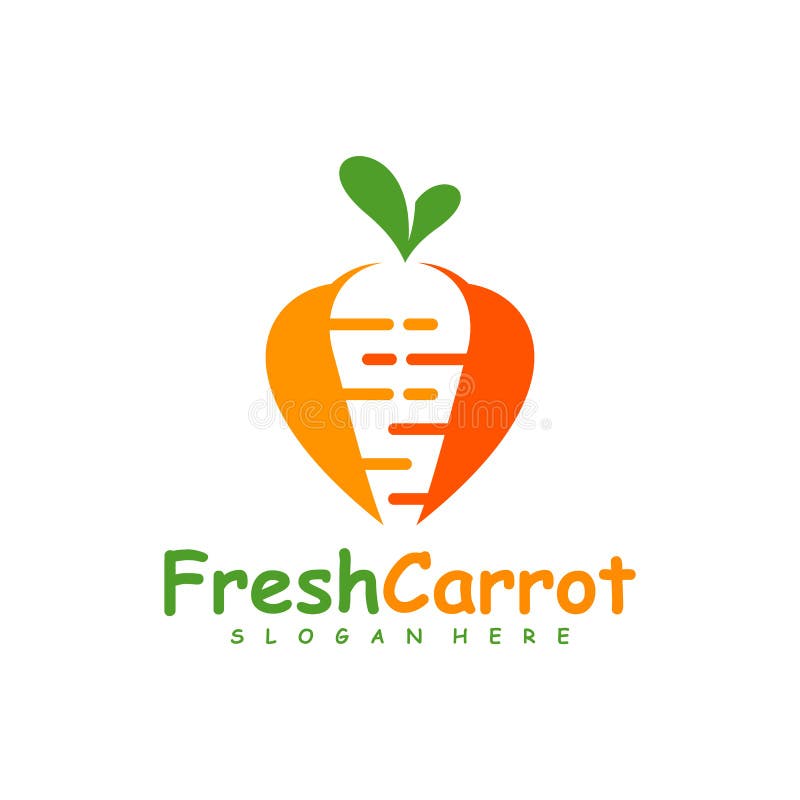 Love Carrot Logo Design Vector, Creative Carrot Logo Design Template Illustration Stock ...