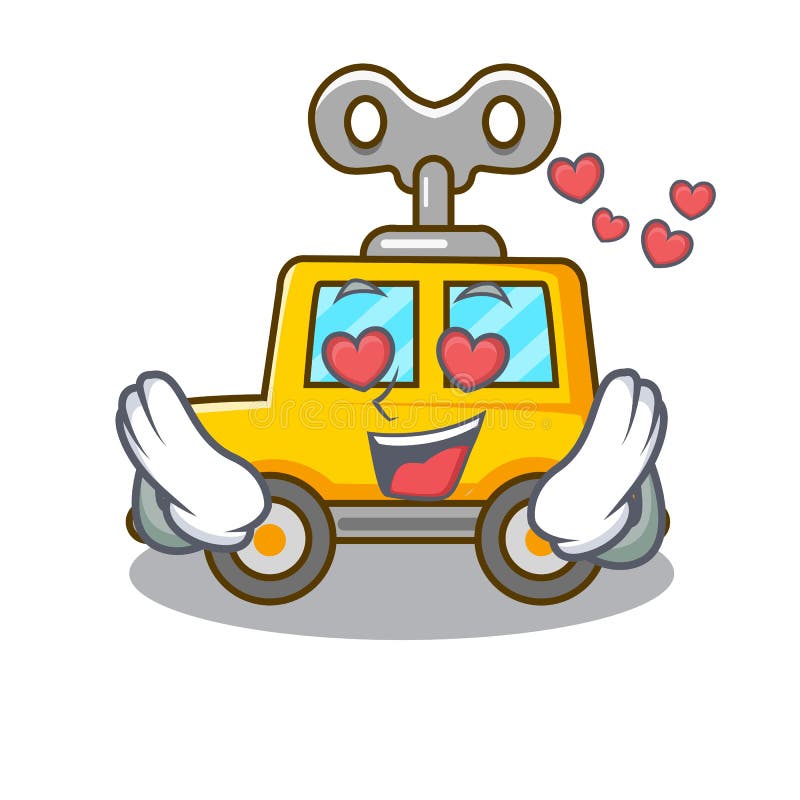 In Love Cartoon Clockwork Toy Car for Gift Stock Vector - Illustration ...