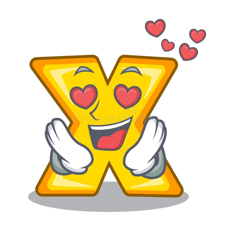 In Love Cartoon Multiply Sign for Calculate Math Stock Vector ...