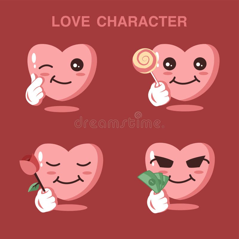 Love Character Icon Design stock vector. Illustration of love - 241472572