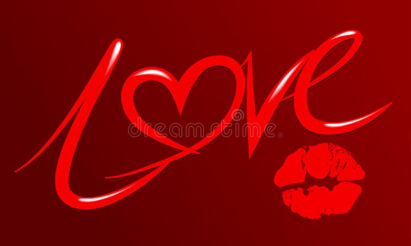 Love Character Text Design by Vector File Stock Vector - Illustration ...