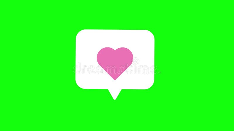 Love Chat Balloon Pop Up Animated Love Chat Balloon 2d 3d Green Screen ...