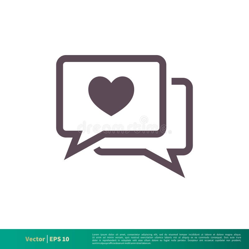 Love Chat Icon Vector Logo Template Illustration Design. Vector EPS 10 ...