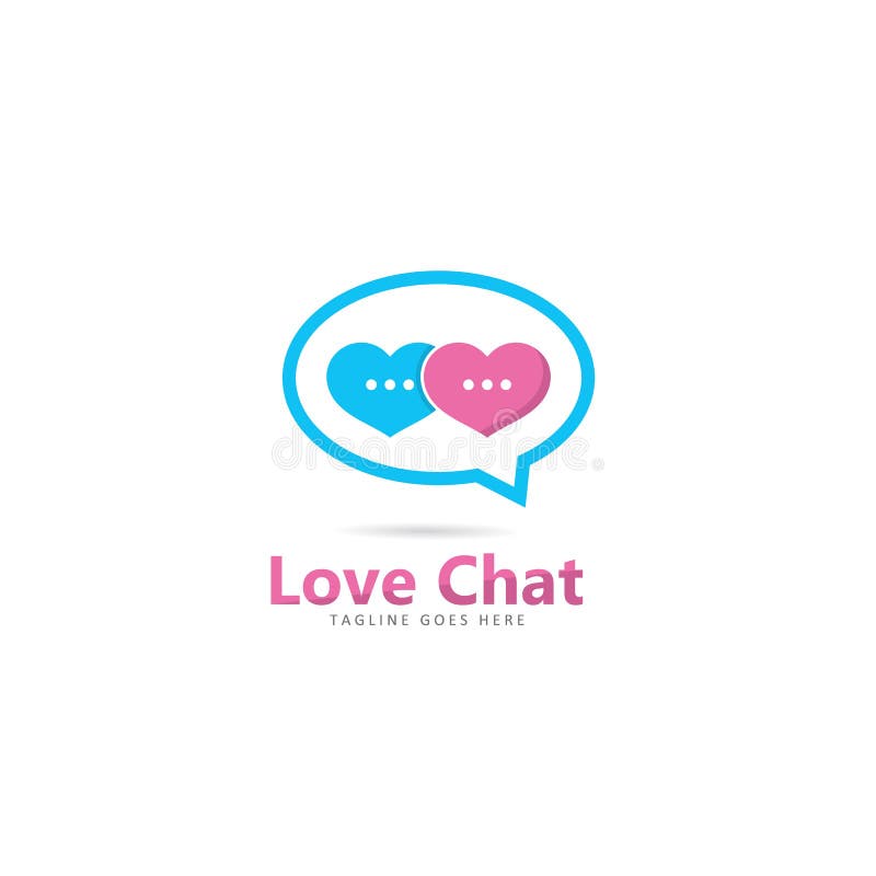 Love Chat Logo Vector Icon Illustration Stock Vector - Illustration of ...