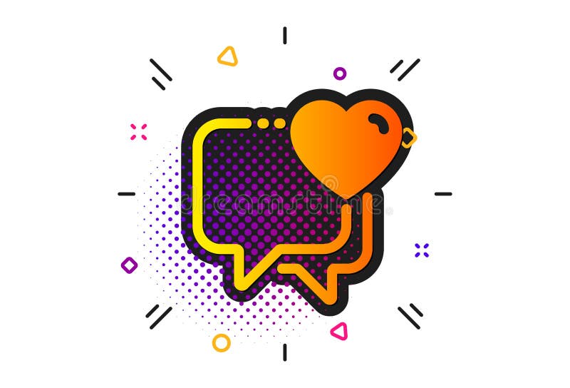 Heart Icon. Love Chat Sign. Vector Stock Vector - Illustration of ...