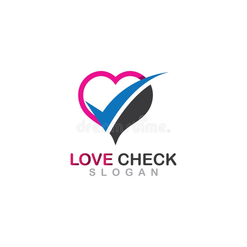 Love Check Combination Logo Symbol Design Concept Illustration Stock ...