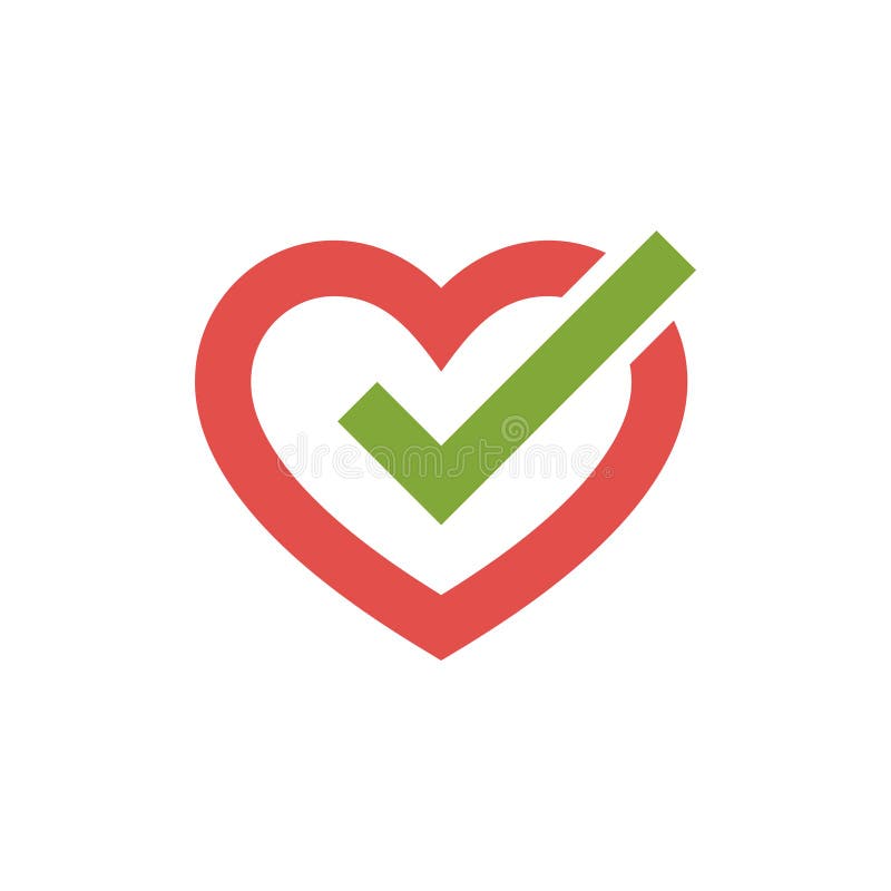 Love Check Mark, Check List Icon Vector Template Stock Vector ...